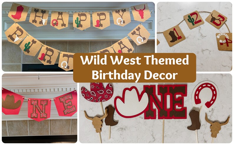 Wild West Western Themed Birthday Decorations First - Etsy