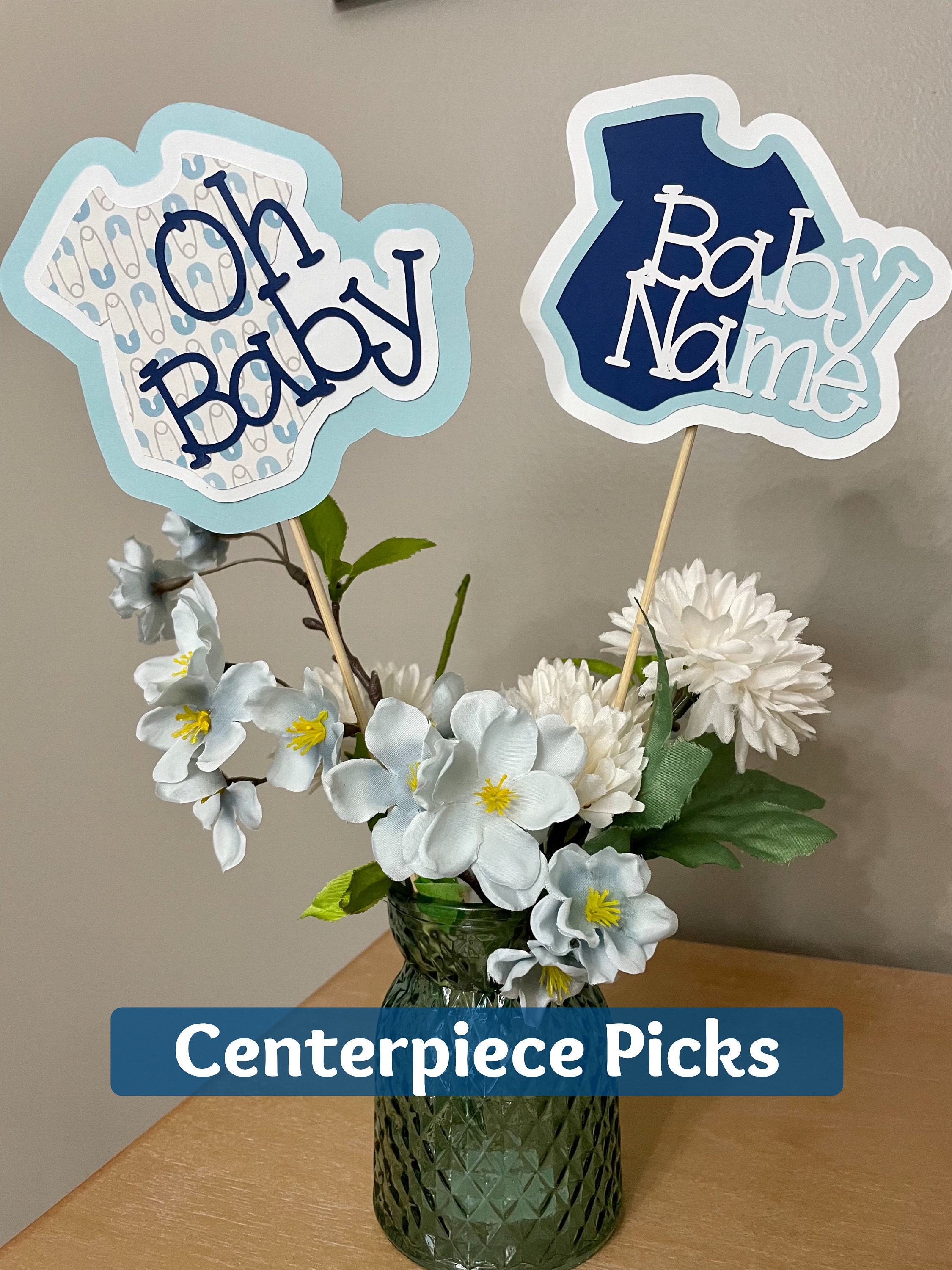 Baby Shower Table Decor, Baby Boy Shower Table Decor, Baby Shower Table ...