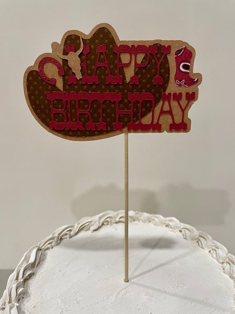 Western, Cowboy Themed Cake and Cupcake Toppers Wild West Birthday Wild ...