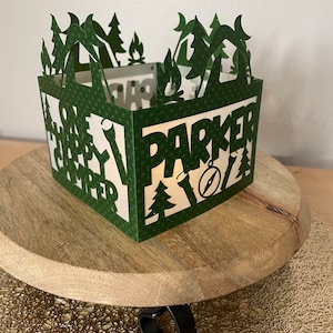 Camping Theme Birthday Party Table Centerpiece, Camping, Happy Camper ...