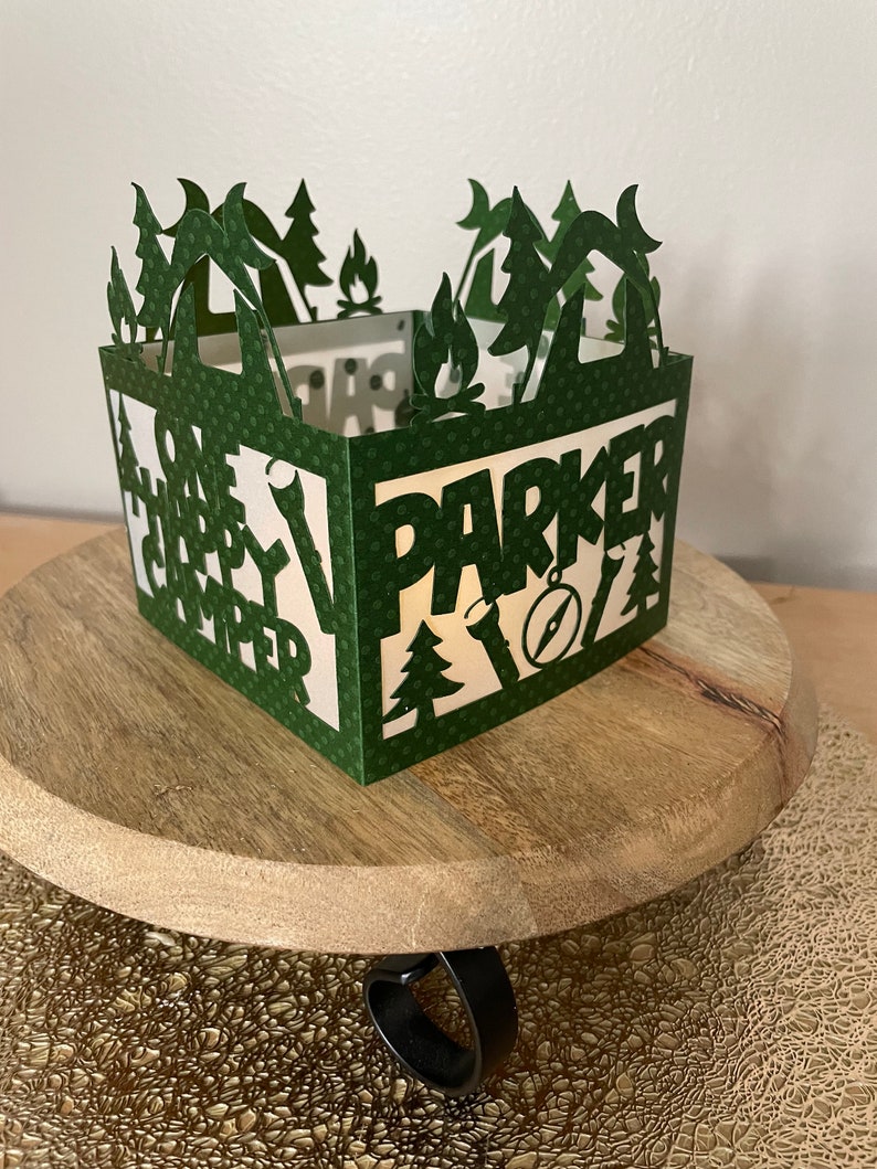 Camping Theme Birthday Party Table Centerpiece, Camping, Happy Camper ...