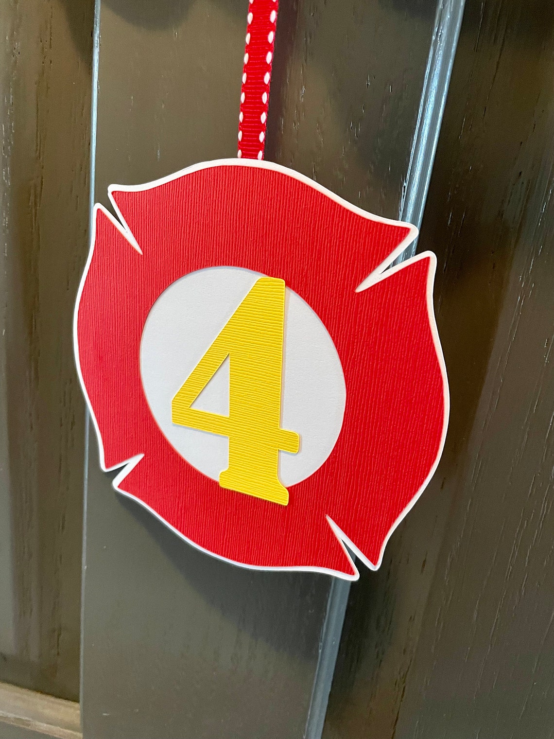 Fire and Firefighter Themed Birthday Door Sign, Firefighter Birthday ...
