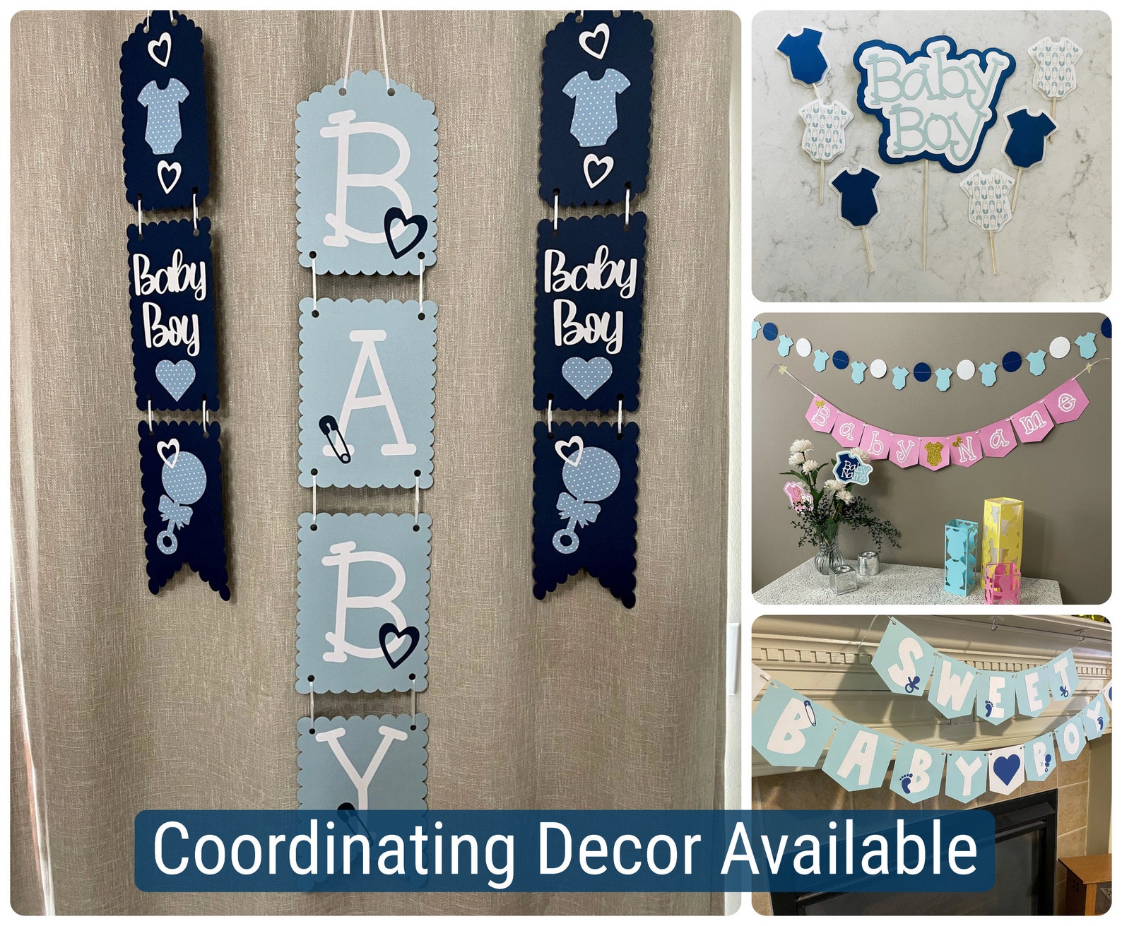 Baby Shower Table Decor, Baby Boy Shower Table Decor, Baby Shower Table ...