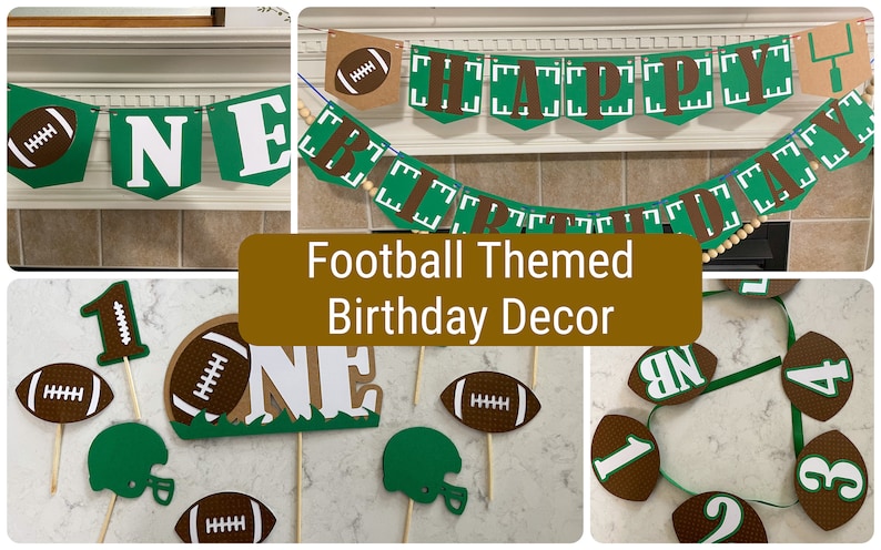 Football Themed Birthday Decorations First Birthday Decor Pack - Etsy