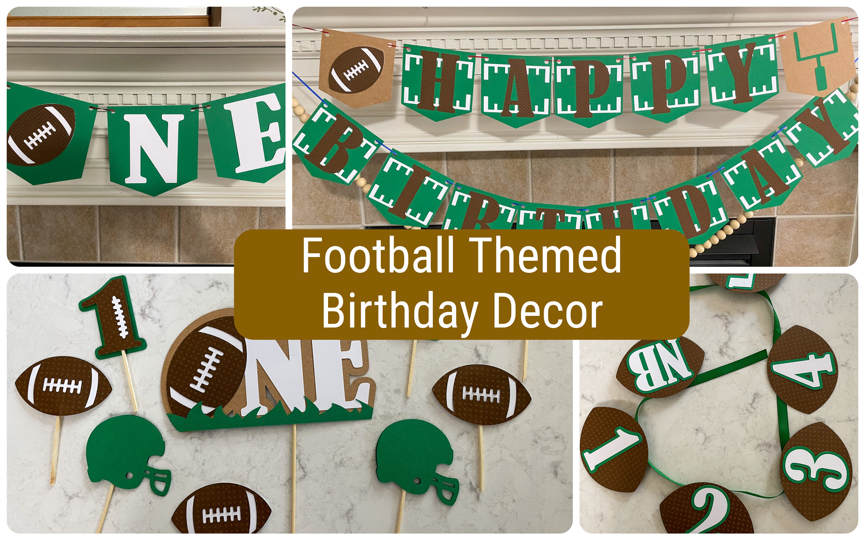 Football Themed Birthday Decorations First Birthday Decor Pack - Etsy