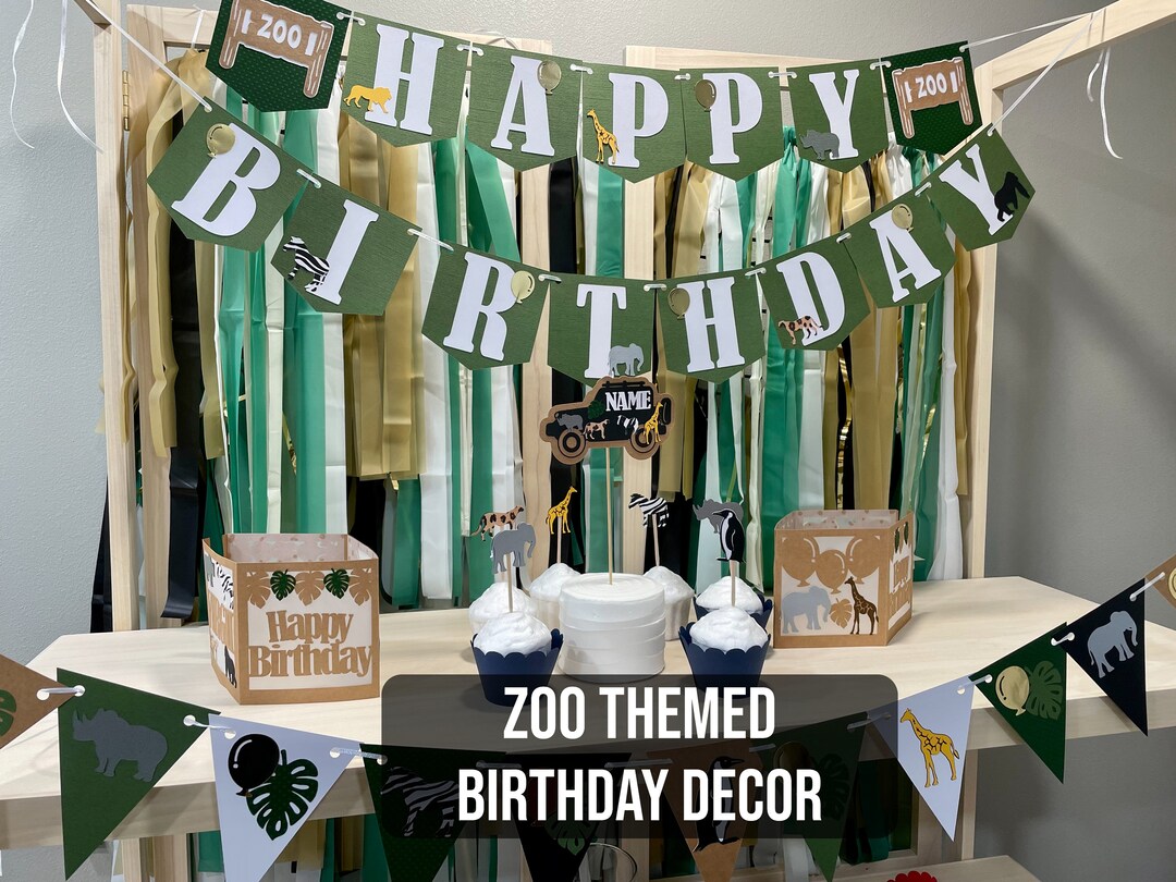Zoo Themed Birthday Decor, Zoo Theme First Birthday, Zoo Birthday Party ...