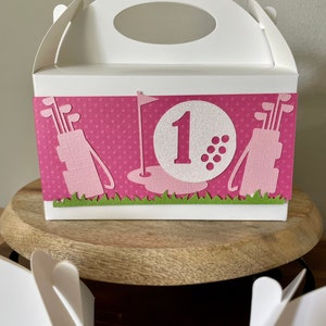 Girl Golf Gift Box, Girl Golf Party Favor Box, Golf Theme Party Favor ...