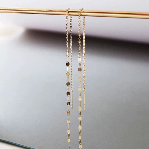 Gold Chain Earrings - Etsy