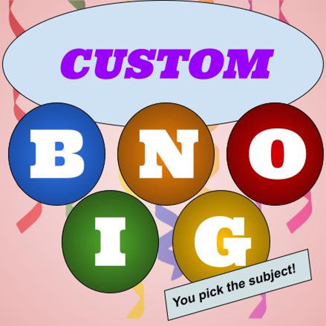 Personalized Bingo Game. 75 Songs, 100 Random Bingo Sheets. - Etsy
