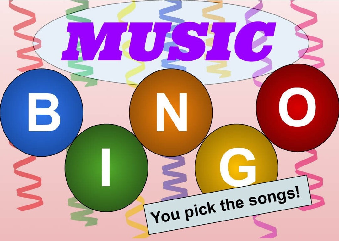 Personalized Bingo Game. 75 Songs 100 Random Bingo Sheets. - Etsy