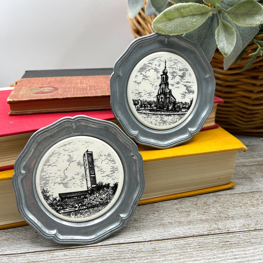 Vintage German Small Wall Plates, Coasters or Trinket Dish, German ...