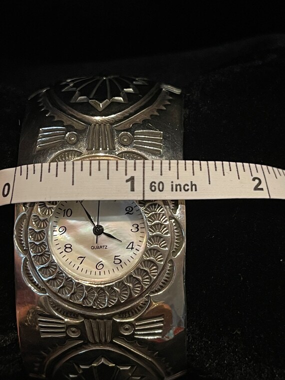 Sterling silver cuff watch - Gem