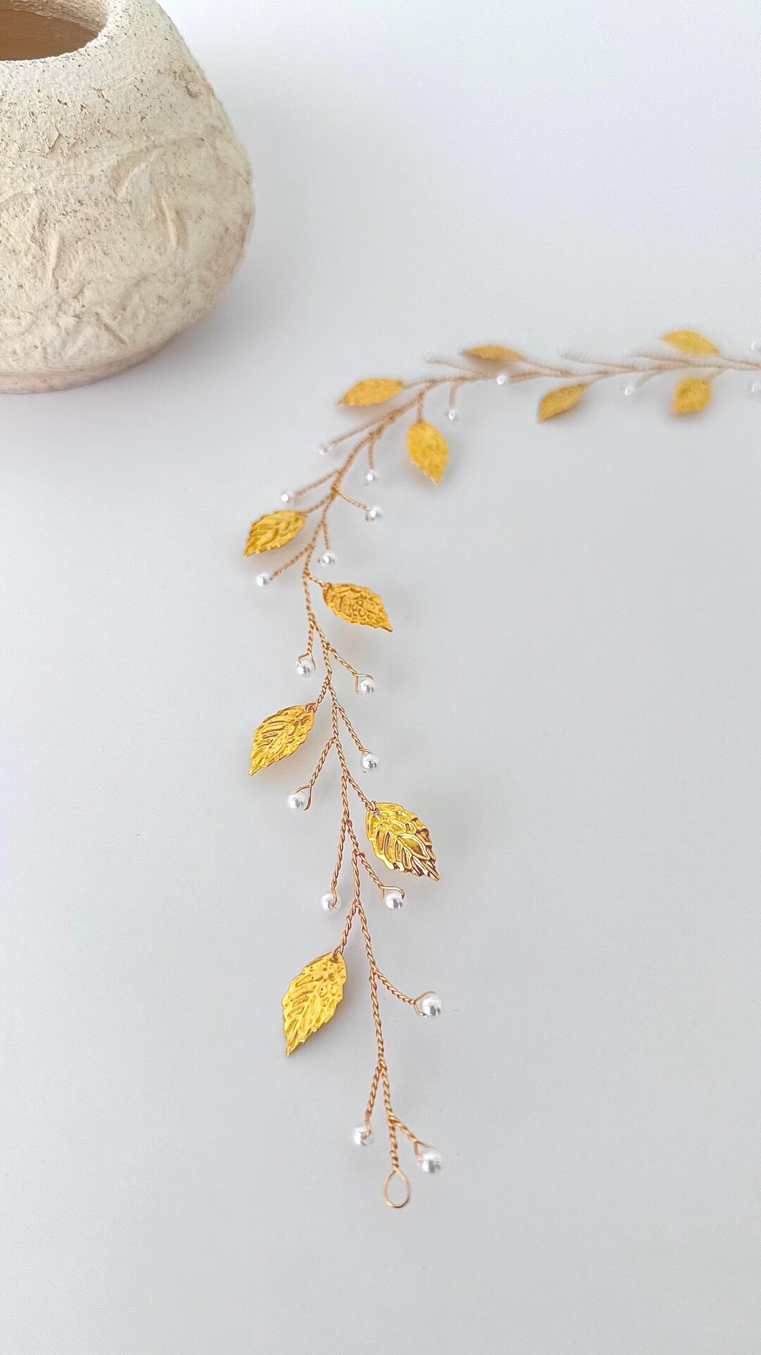 Greek Wedding Vine, Leaf Vine, Wedding Hair Vine, Boho Wedding Headband ...