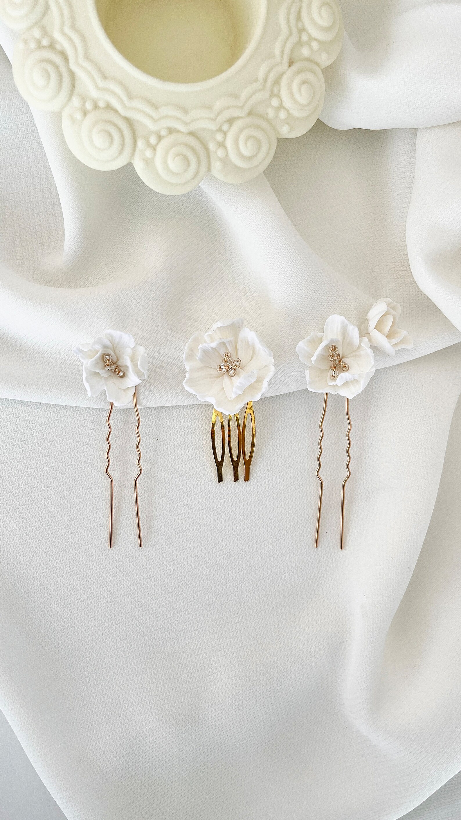 Elegant Hair Pins Set| Bridal Hair Accessories | Bridal Headpiece ...