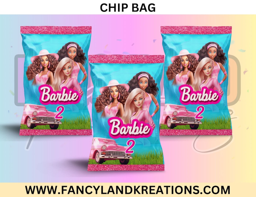 Barbie Girl Party Favors, Chip Bag, Party Favors for Kids Party, Ken ...