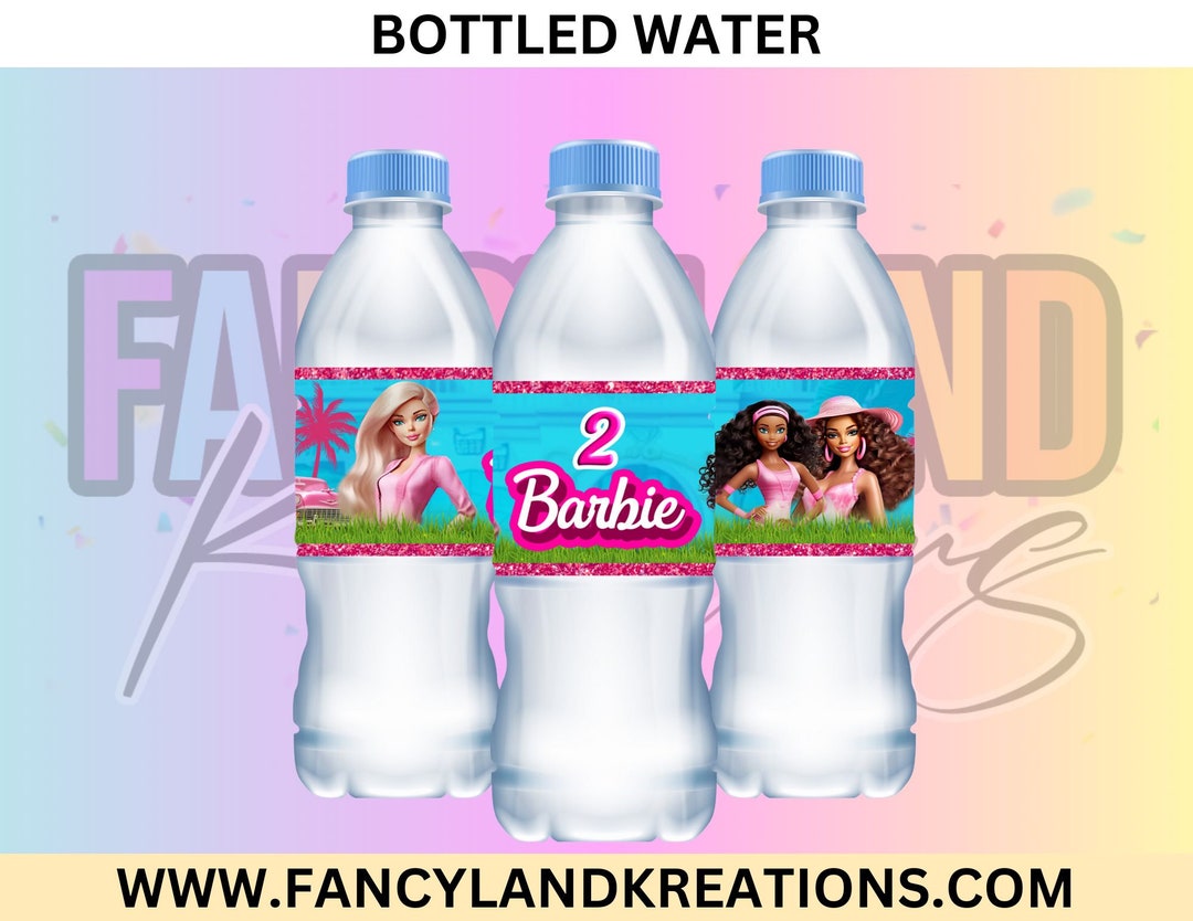 Barbie Girl Party Favors, Bottle Water Labels , Party Favors for Kids ...