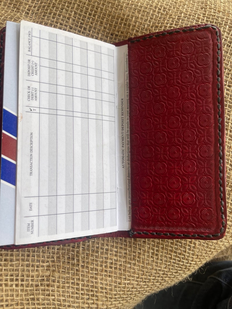 Leather Checkbook/receipt Wallet, Minimalist Wallet, Checkbook Cover ...