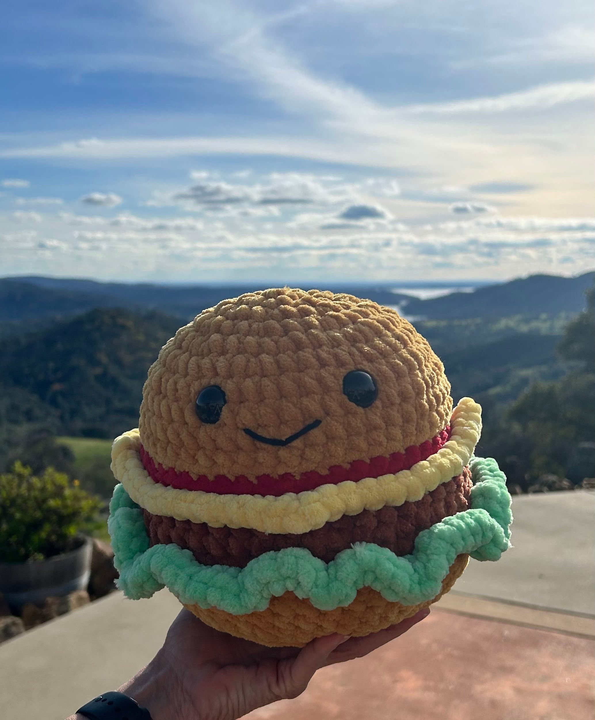 Cheeseburger Plushie - Etsy