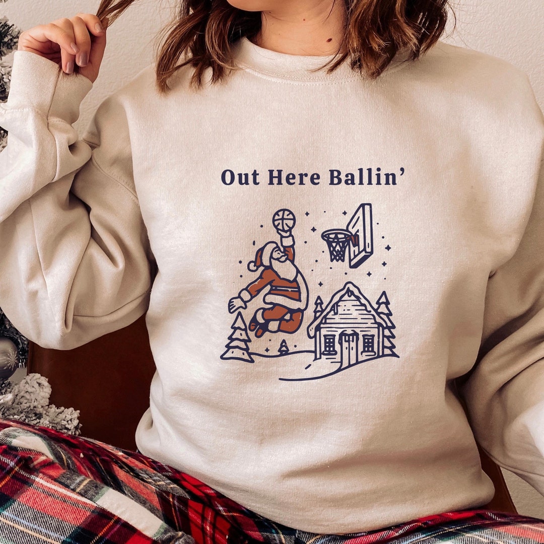 Funny Santa Basketball Sweatshirt – Christmas Gift for Ballers - Etsy UK