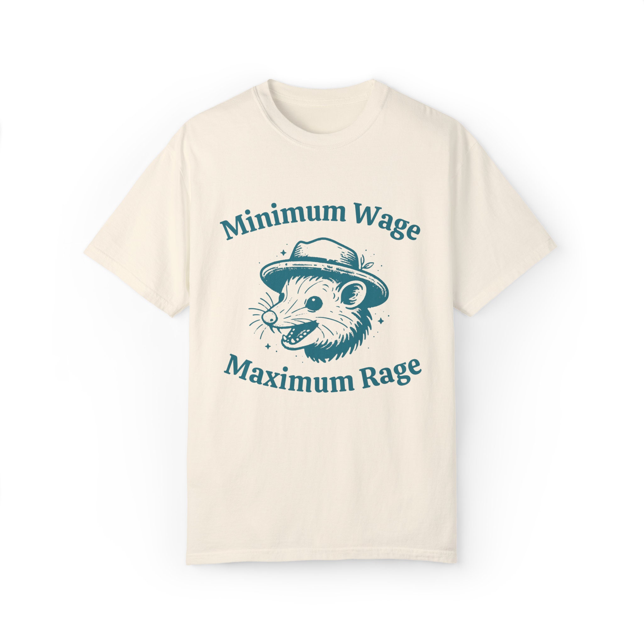 Minimum Wage Maximum Rage, Funny Opossum Shirt, Weirdcore Trash Panda ...