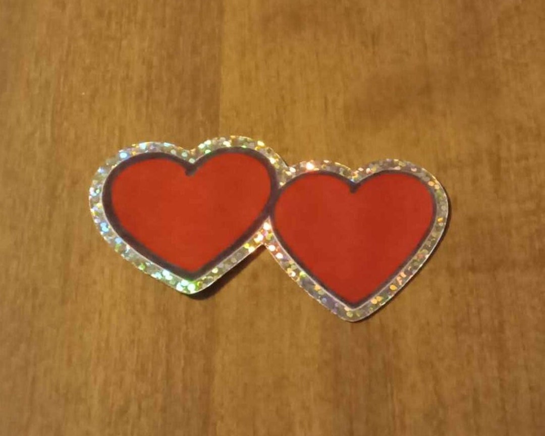 Joined Hearts | Two Hearts- Die Cut Stickers! - Etsy