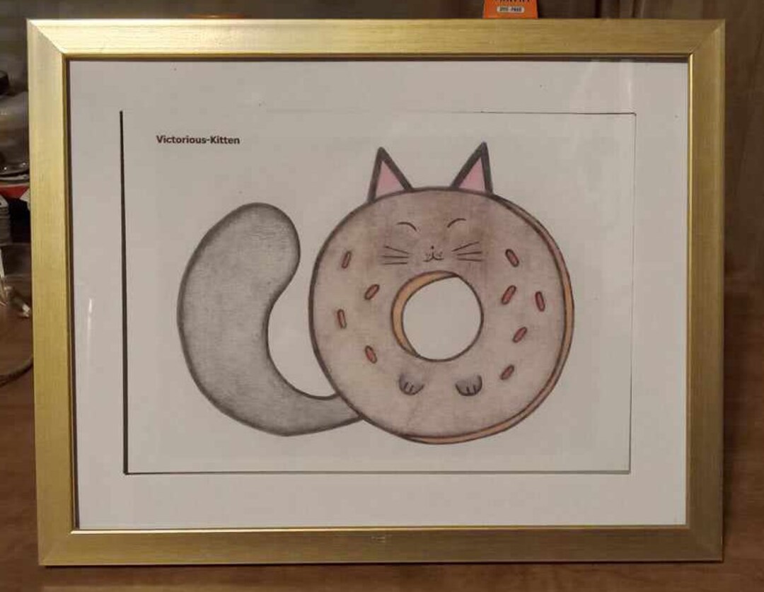 First Edition Cat Donut Prints - Etsy