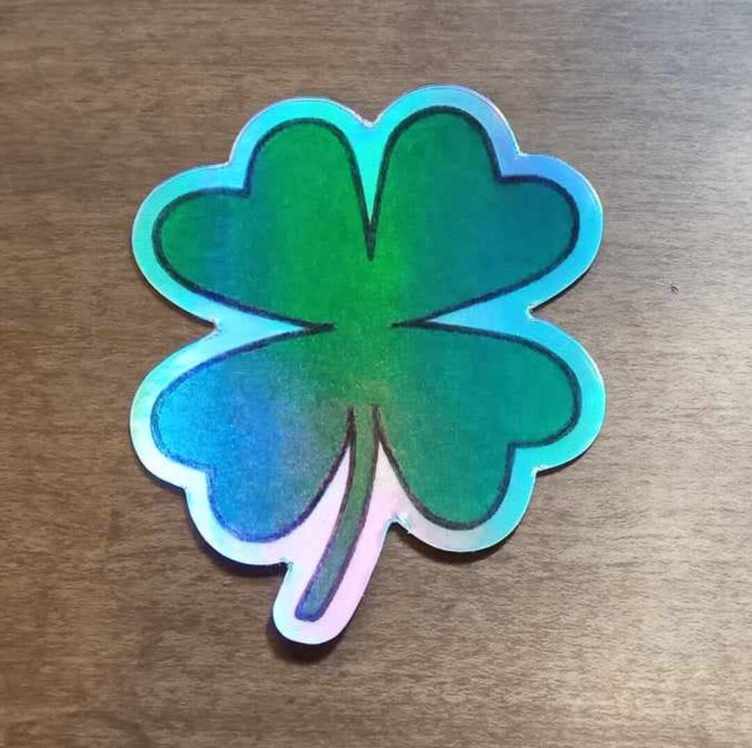 Holographic Clover- Die Cut Sticker! - Etsy