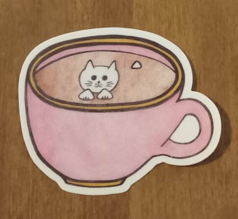 Coffee Cat- Die Cut Stickers! - Etsy