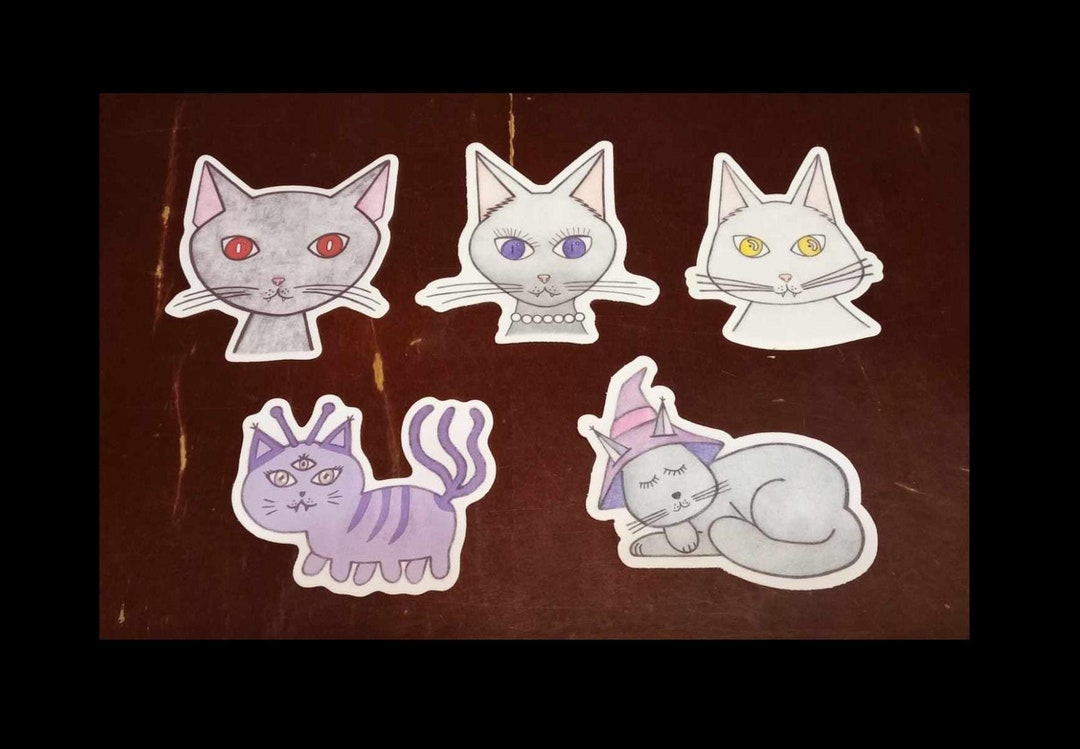 Monster Cats- Sticker Bundle! - Etsy