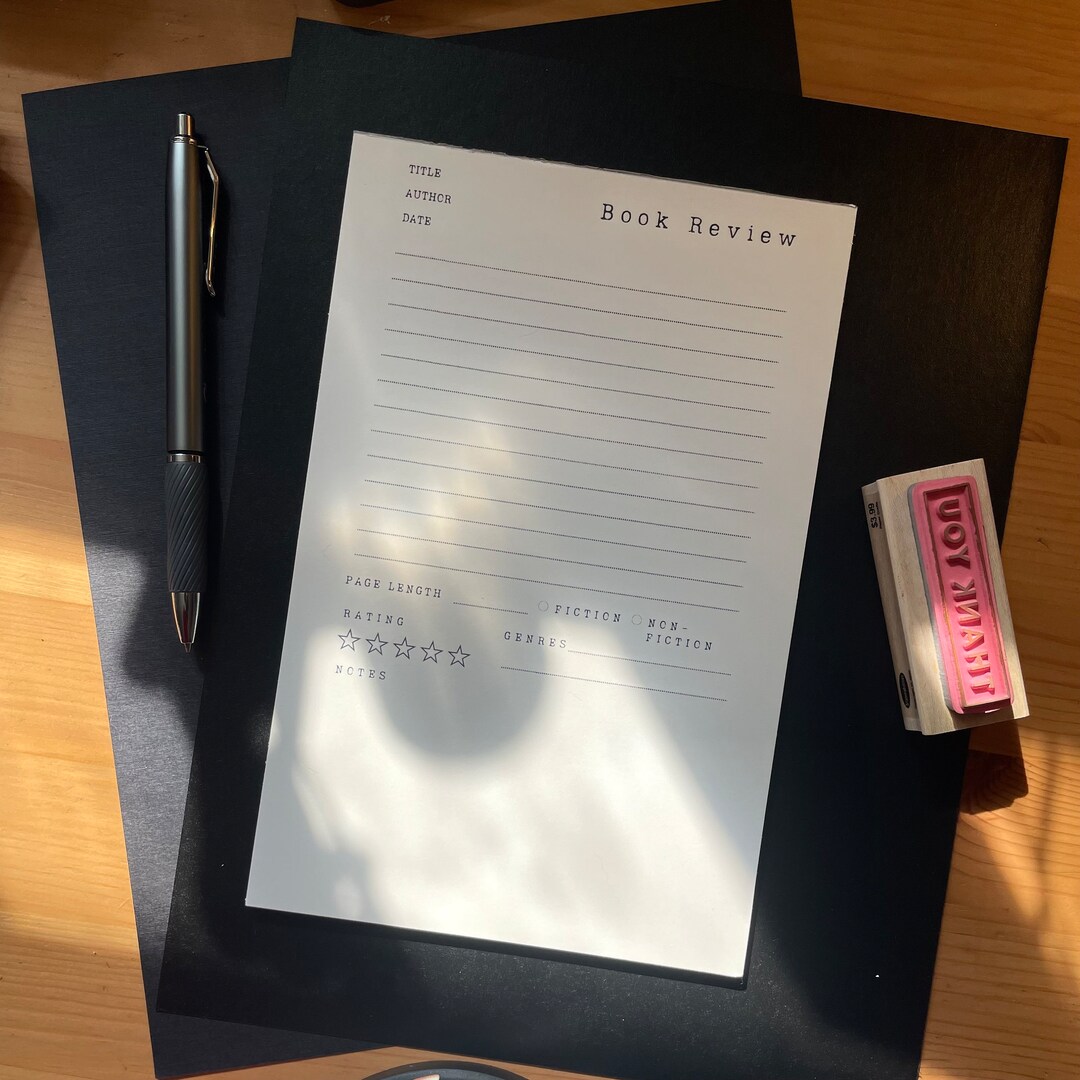 Book Review Writing Pad Handmade Notepad Vintage Typewriter - Etsy