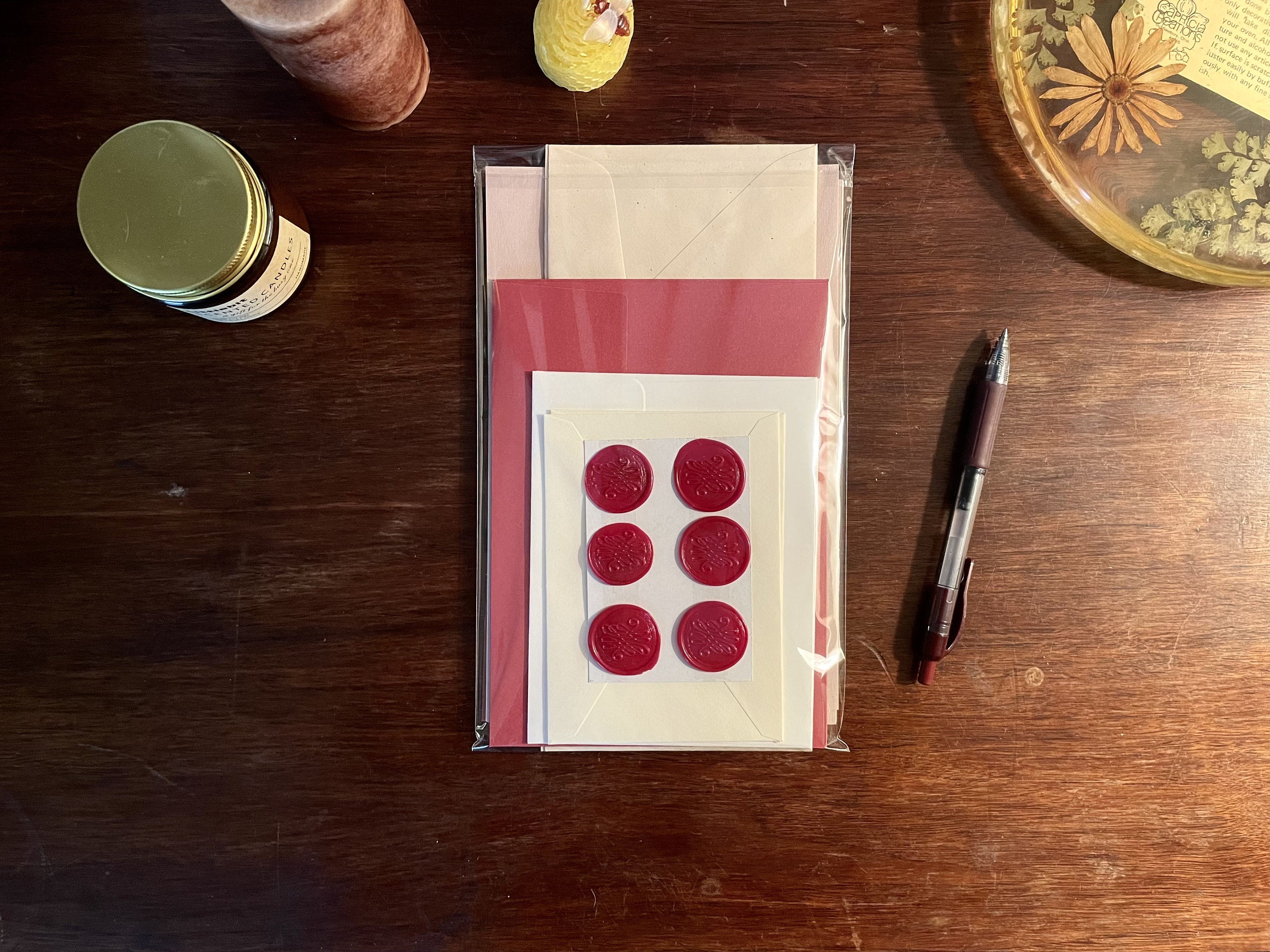 Luxe Bleeding Hearts Letter Writing Gift Set, Sun and Moon Pen Pal ...