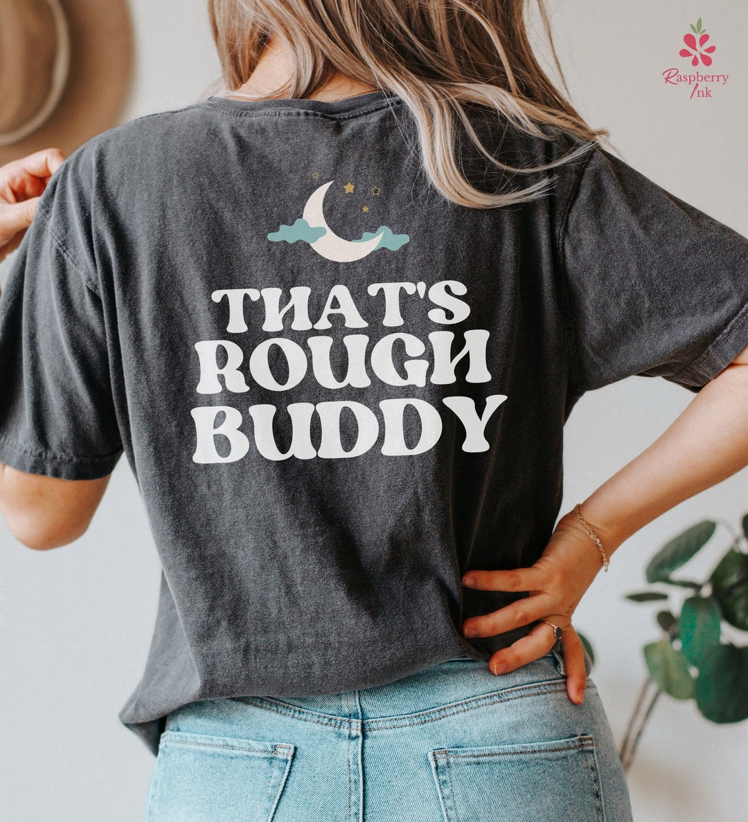 ATLA Cartoon Tee With Funny Quote, Moon Tee, Back Graphic T-shirt ...