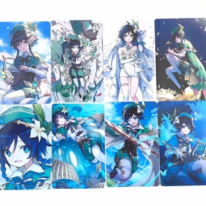 Genshi Impact Venti Barbatos Card Collection/glitter Photo Cards ...
