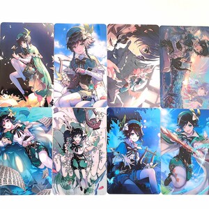 Genshi Impact Venti Barbatos Card Collection/glitter Photo Cards ...