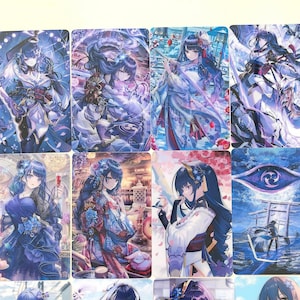 Genshi Impact Raiden Shogun Card Collection/glitter Photo Cards ...