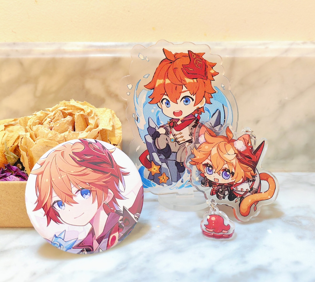 Genshin Impact Tartaglia/childe Fan Art Acrylic Mini Standee Buy Combo ...