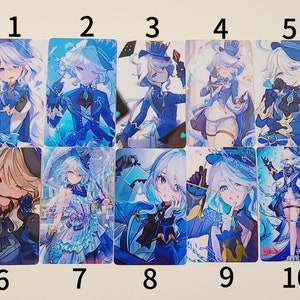 Genshi Impact Furina/focalors Card Collection/glitter Photo Cards ...