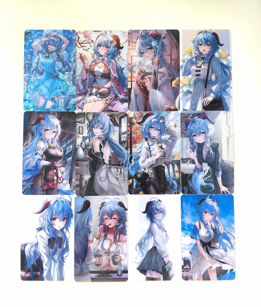 Genshi Impact Ganyu Card Collection/glitter Photo Cards/stickers ...