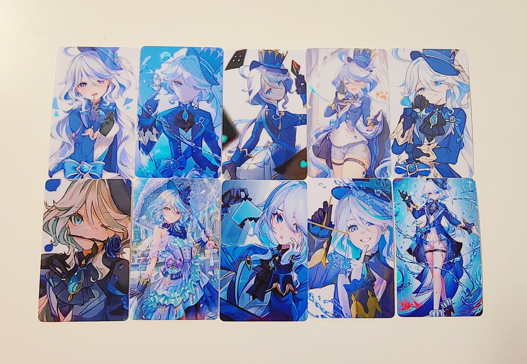 Genshi Impact Furina/focalors Card Collection/glitter Photo Cards ...