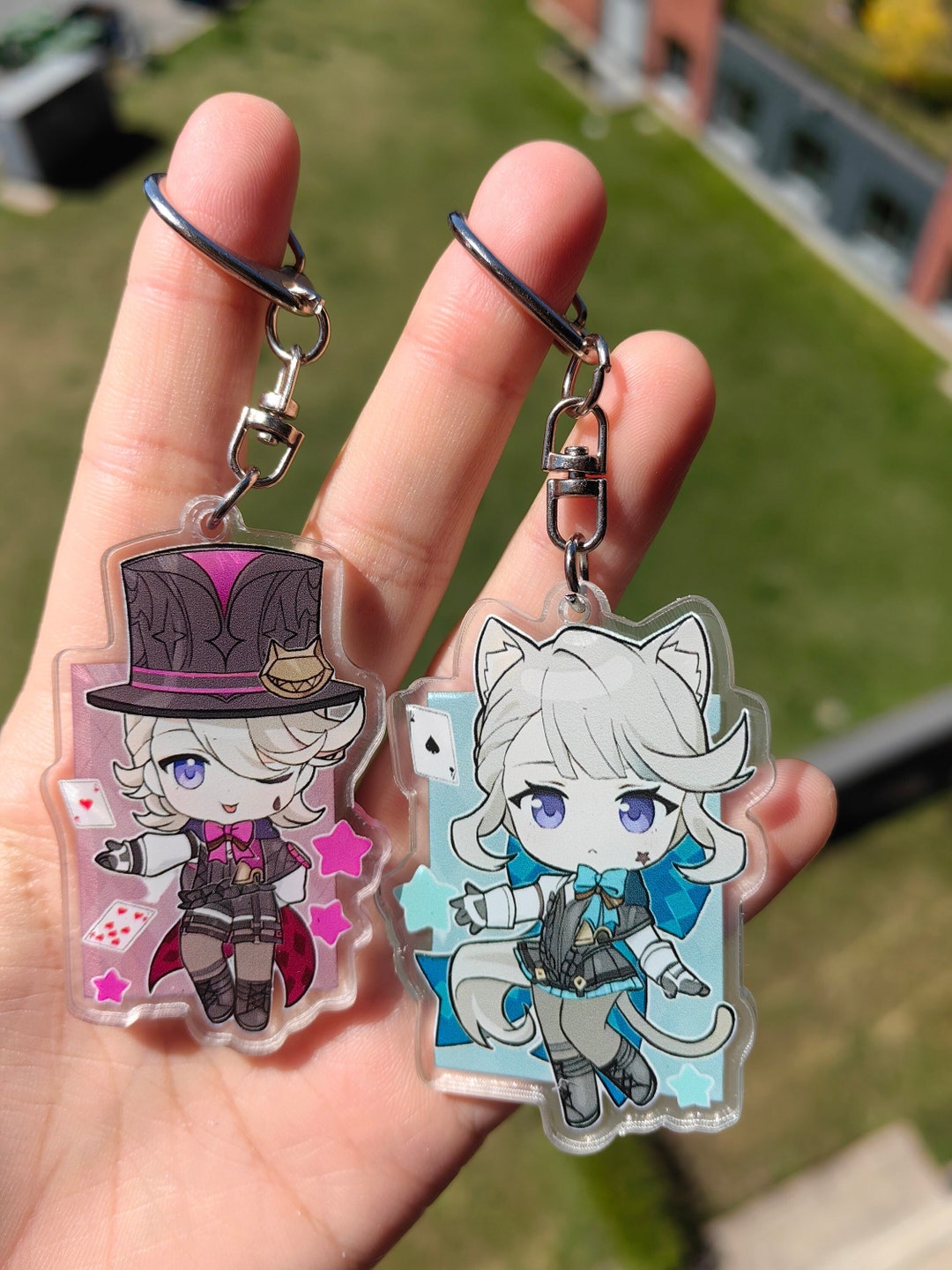 Genshin Impact Lynette/lyney Acrylic Keychain Fan Birthday/holiday Gift ...