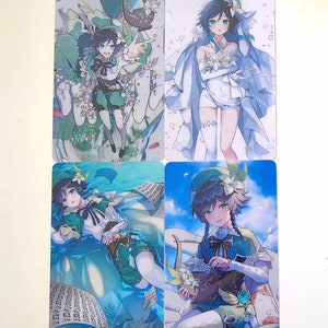 Genshi Impact Venti Barbatos Card Collection/glitter Photo Cards ...