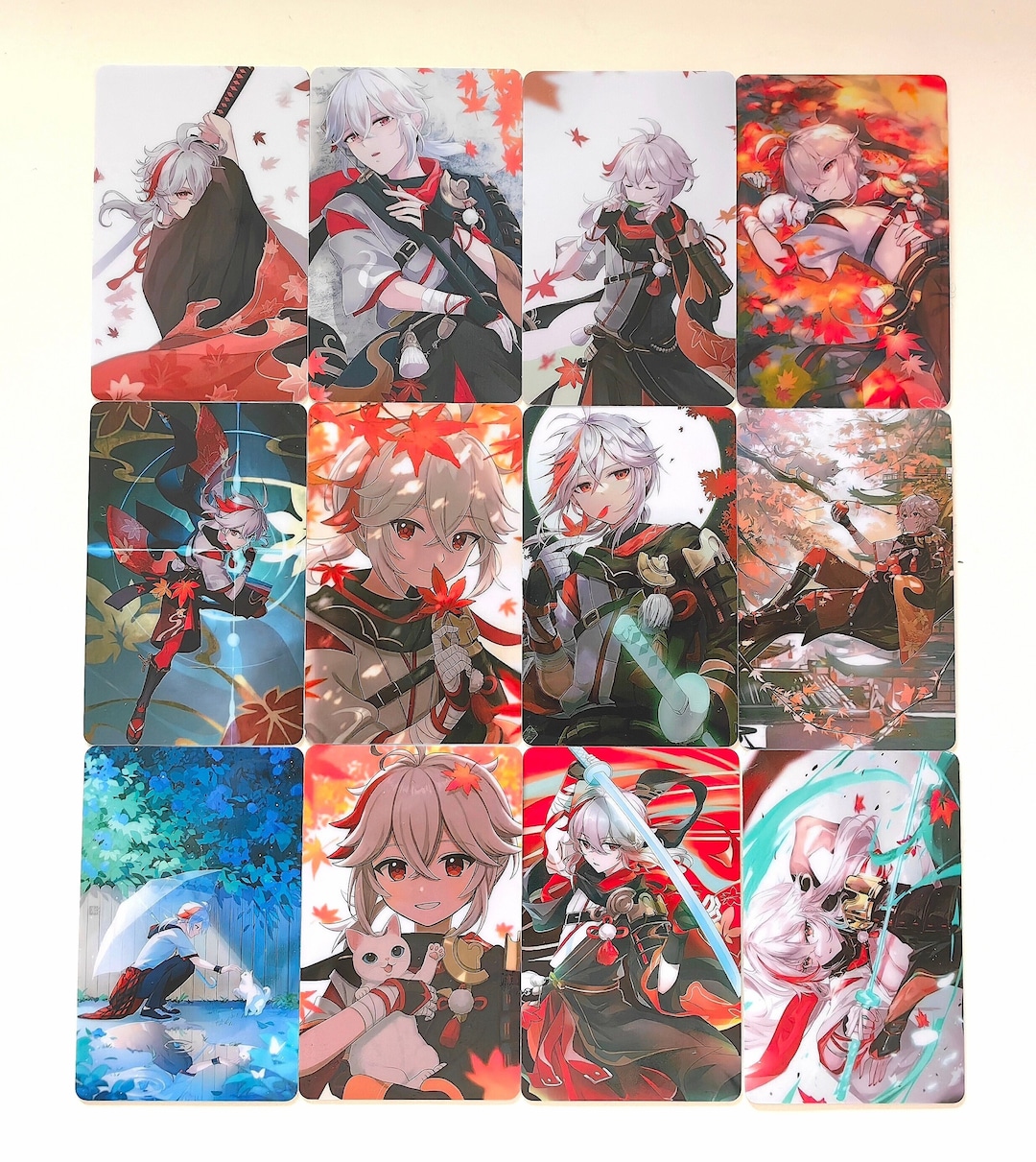 Genshi Impact Kazuha Card Collection/glitter Photo Cards/stickers ...