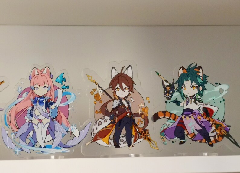 Genshin Impact Acrylic Standee Zhongli Xiao Ganyu Klee Venti - Etsy Canada