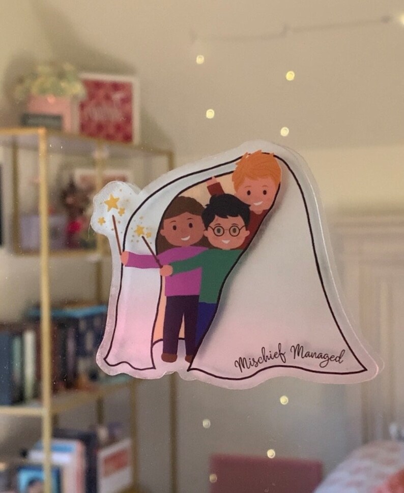 Mischief Managed Invisibility Cloak Transparent Sticker | Harry Potter ...