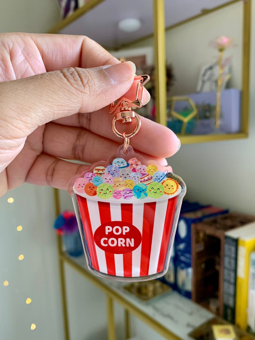 Space Popcorn Keychain | Kawaii Space | Space Art | Galaxy, Planet ...