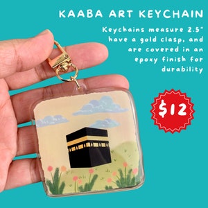 Kaaba Art Keychain | Islamic Art | Muslim Gift | Ramadan & Eid ...
