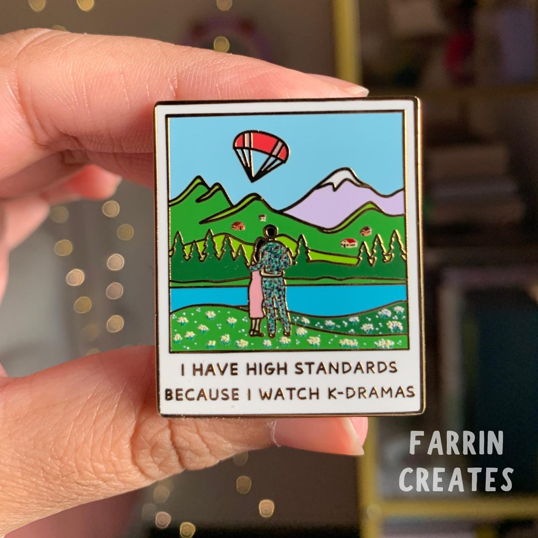 Crash Landing on You Enamel Pin | Kdrama Polaroid Art Brooch - Etsy