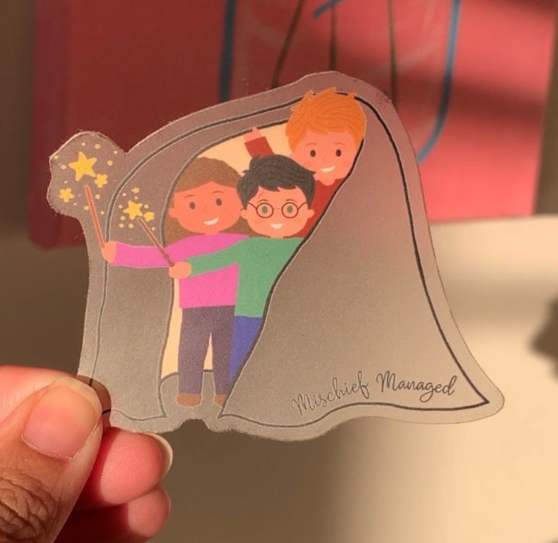 Mischief Managed Invisibility Cloak Transparent Sticker | Harry Potter ...