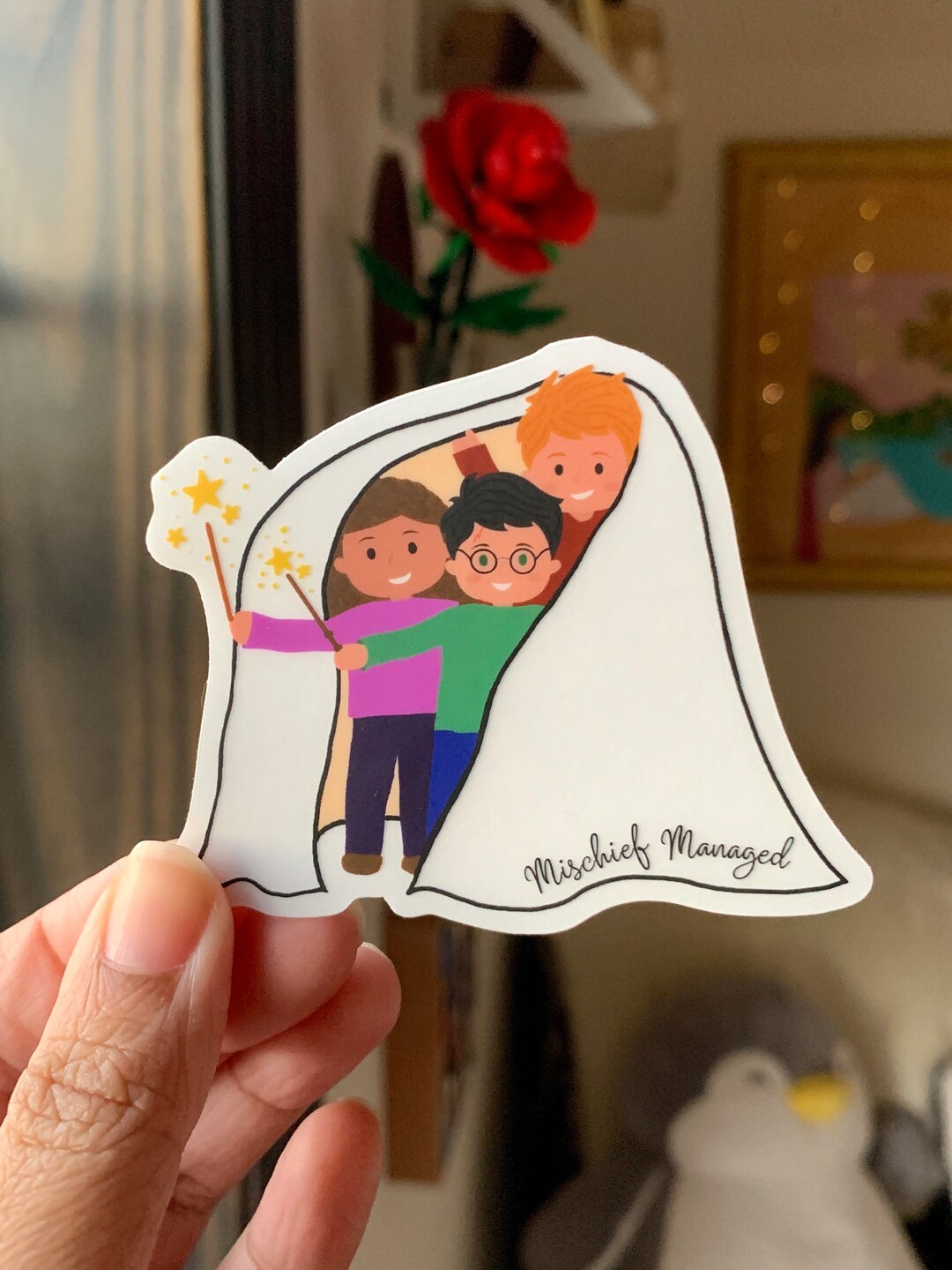 Mischief Managed Invisibility Cloak Transparent Sticker | Harry Potter ...