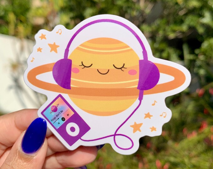 Planet Shakira Vinyl Sticker | Kawaii Space | Cute Funny Music Stickers ...